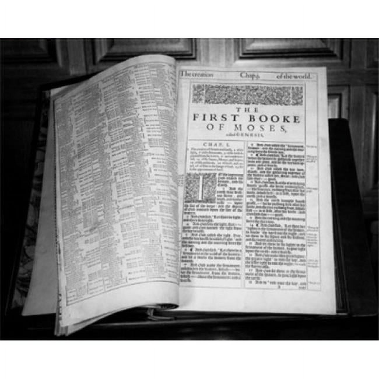 Close-Up of the Bible Genesis King James Bible 1611 Poster Print 18 x ...
