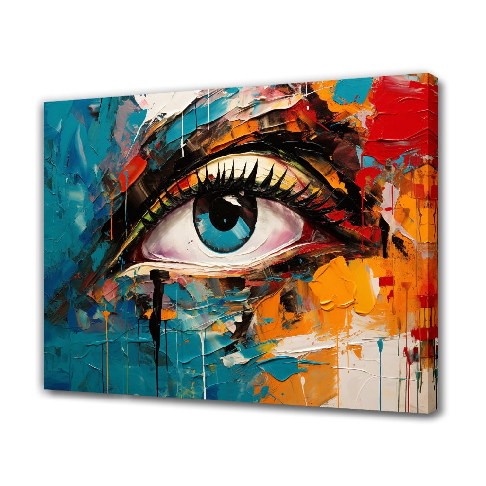 Close-up Of Eyes Framed Canvas Poster Bedroom Decor Sports Landscape ...