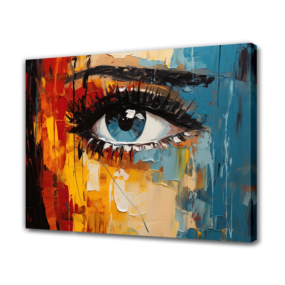 Close-up Of Eyes Framed Canvas Poster Bedroom Decor Sports Landscape ...