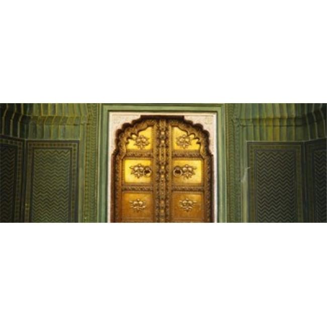 Close-up of a closed door of a palace, Jaipur City Palace, Jaipur ...