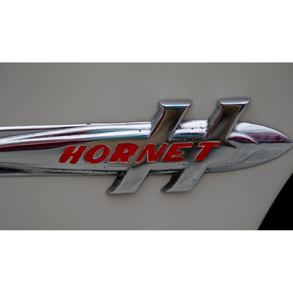 Close-up of the logo of Hudson Hornets car Culver City Los Angeles ...