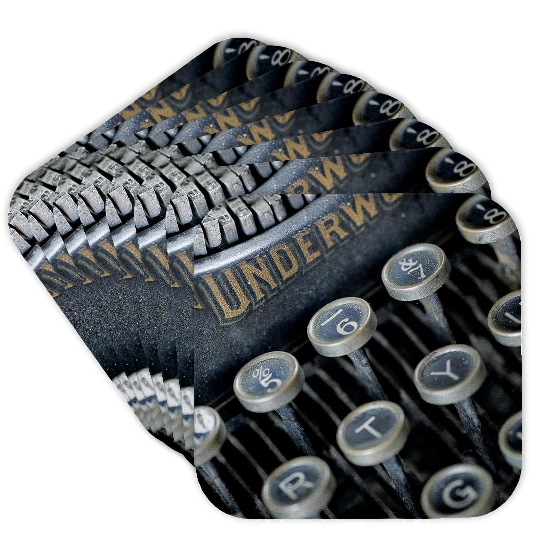 3dRose, Close up photo of an old typewriter, Set of 8 Coasters - Soft ...