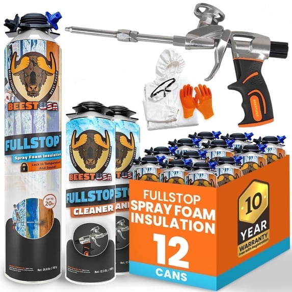 BEEST FullStop Spray Foam Insulation Kit for Walls and Attic - 240 ...