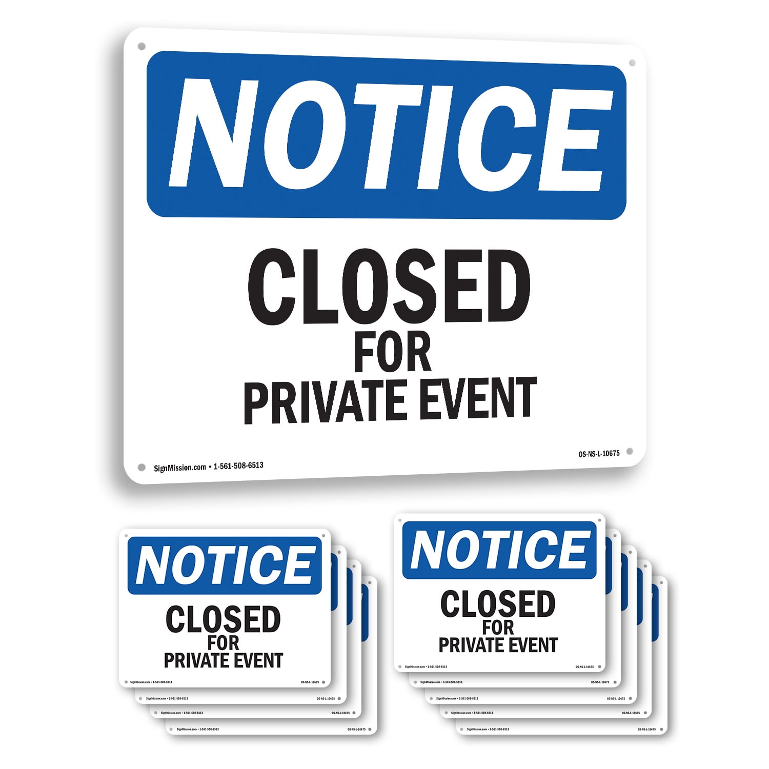 Closed For Private Event OSHA Notice Aluminum Sign 24 Inch x 18 Inch ...