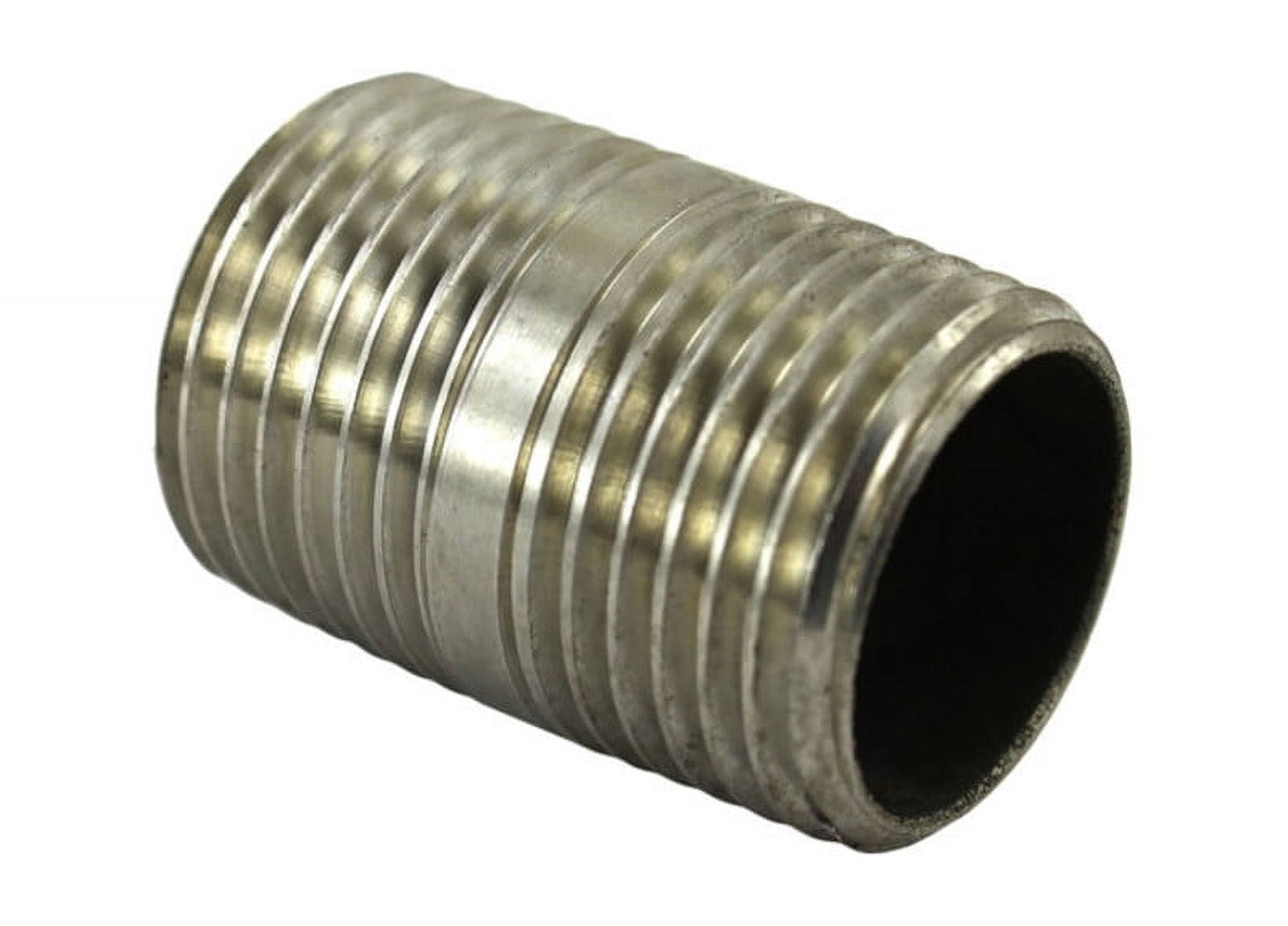 Closed Nipple 1/2" Male NPT 304 Stainless Steel Pipe Fitting .5", 10 ...