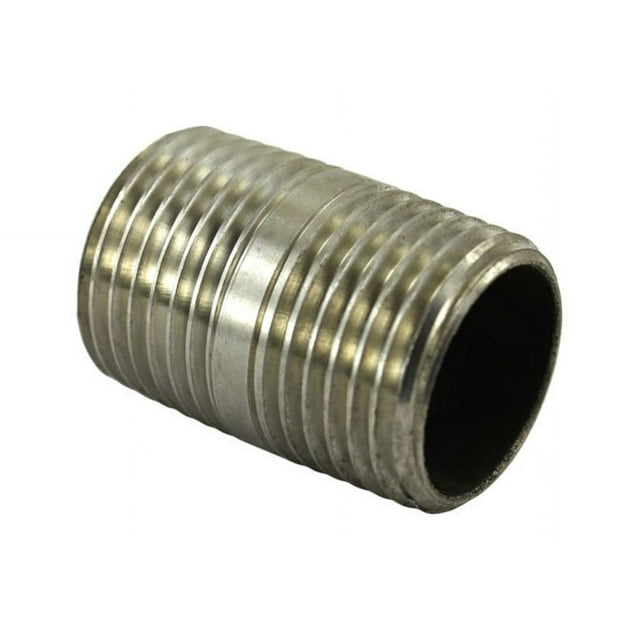 Closed Nipple 1/2" Male NPT 304 Stainless Steel Pipe Fitting .5", 25 ...