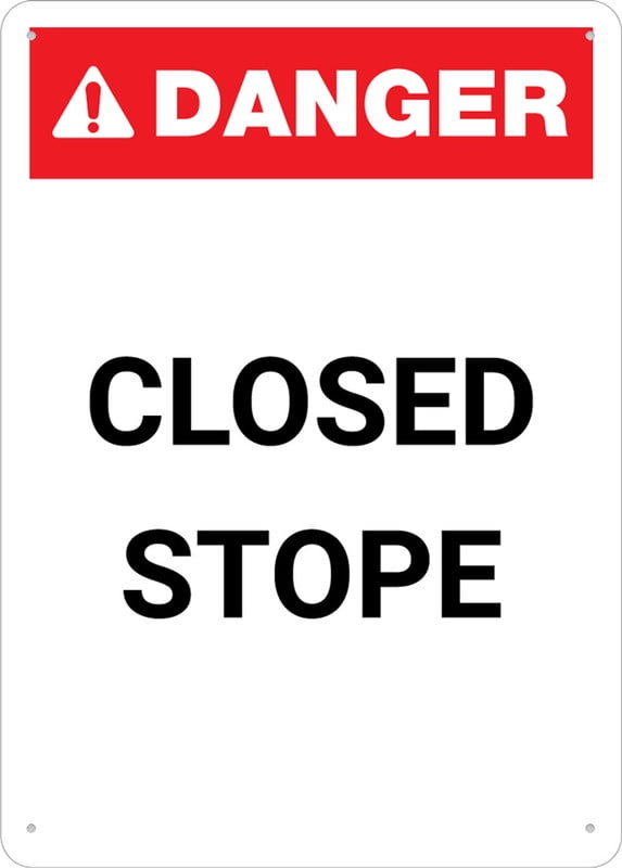 Closed Stope Portrait Sign Outdoor Signs Aluminum 12X8 Inch Uv Ink ...