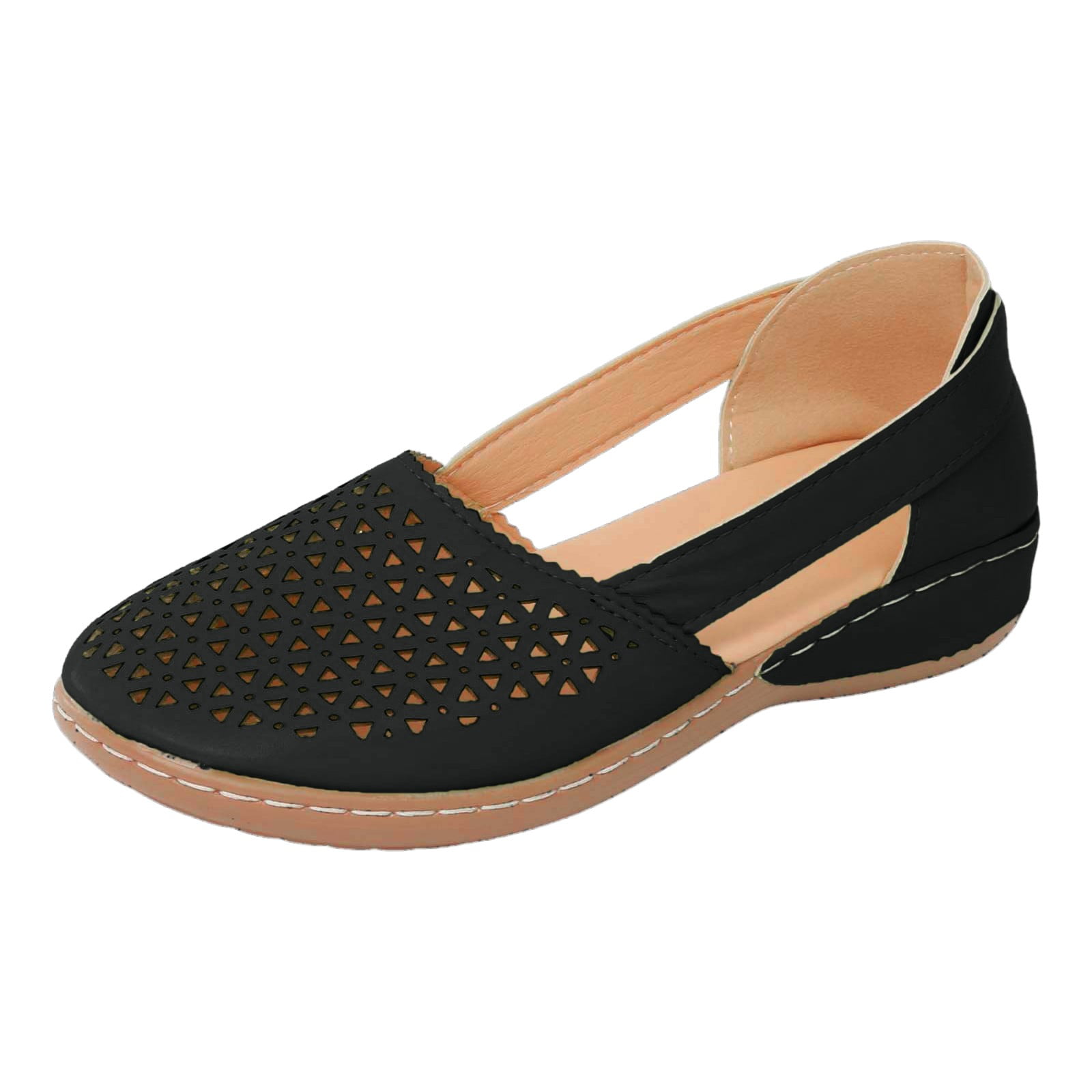 Closed Toe Hollow Wedge Sandals 2025 Summer Women Orthopedic Dressy ...