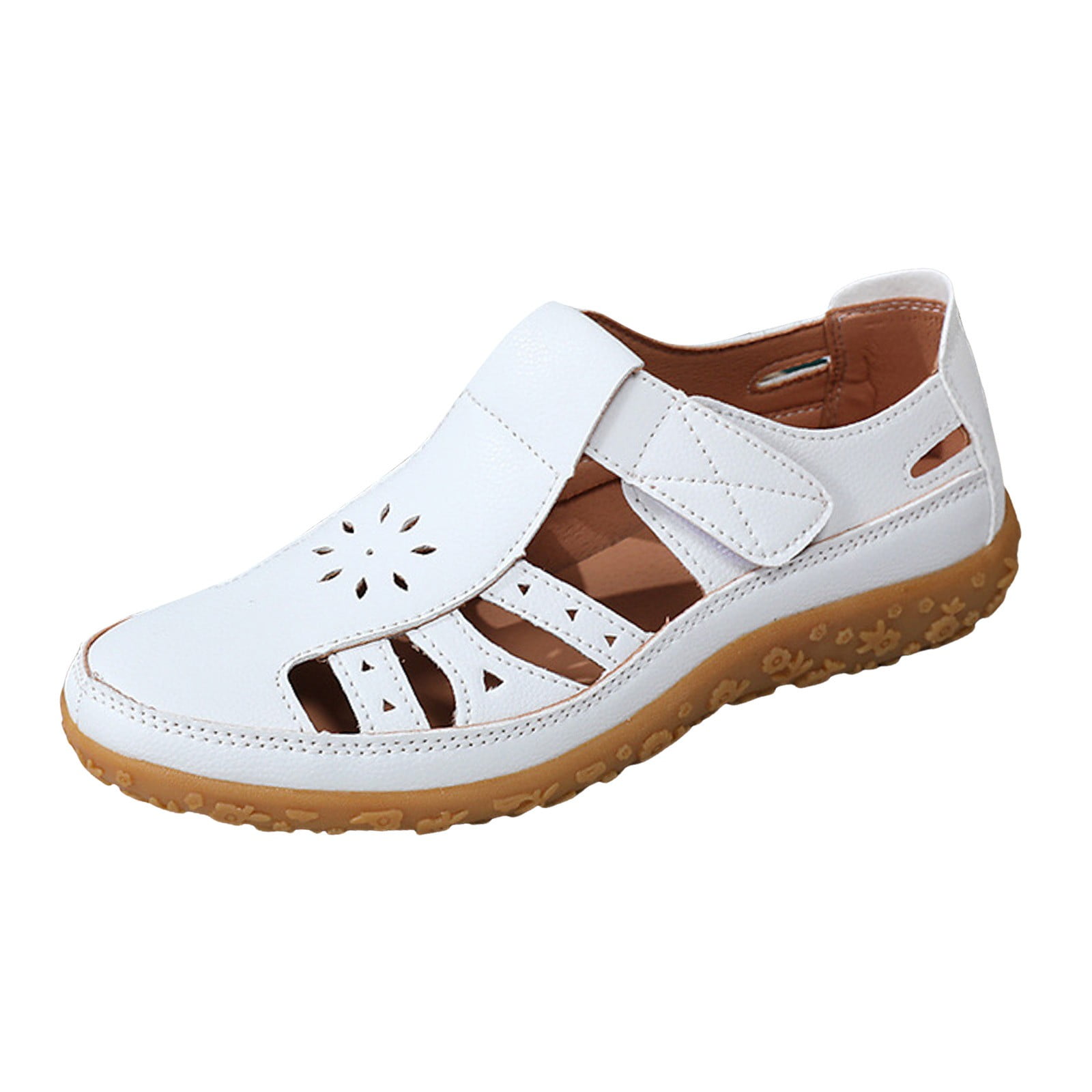 Women Casual Sandals Closed Toe Orthopedic Arch Support Soft Sole Beach ...