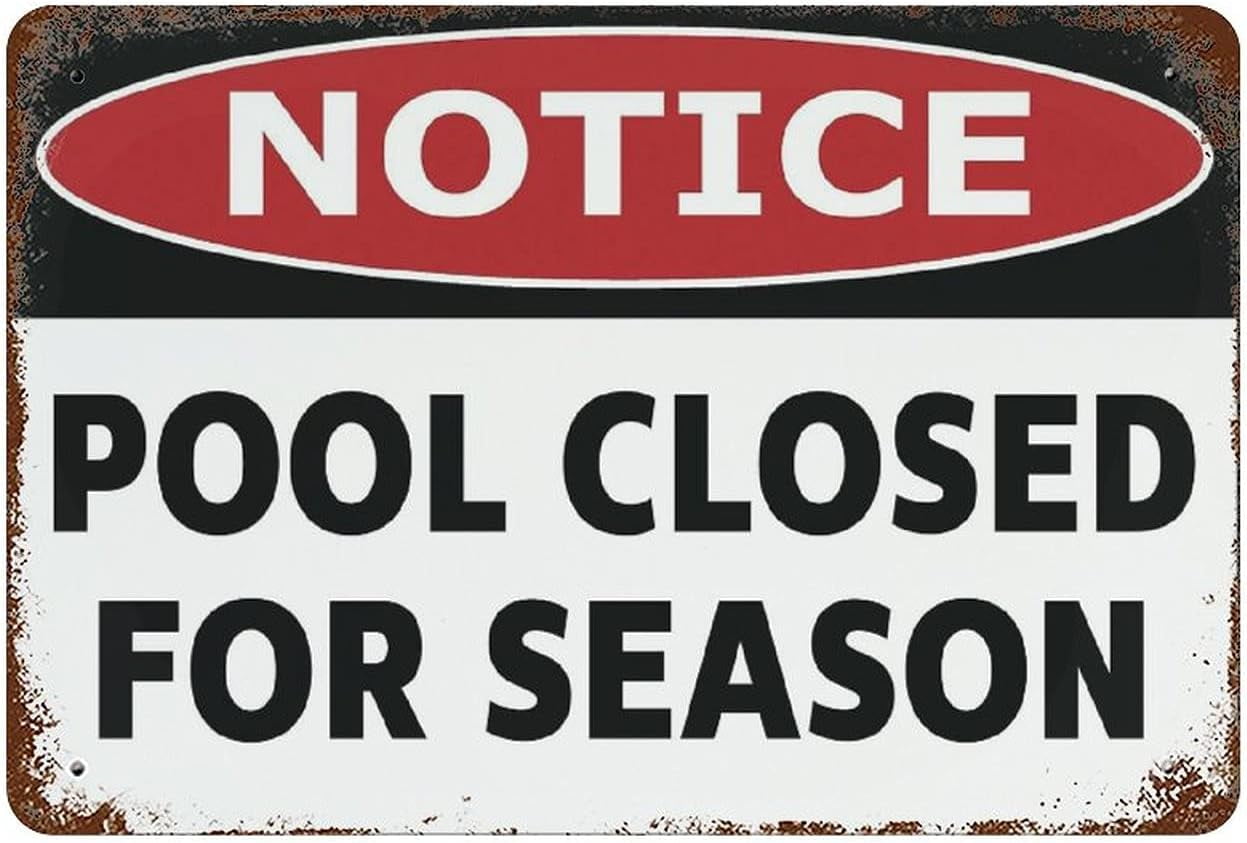 Closed for Season Metal Tin Sign 8x12 Inch - Walmart.com