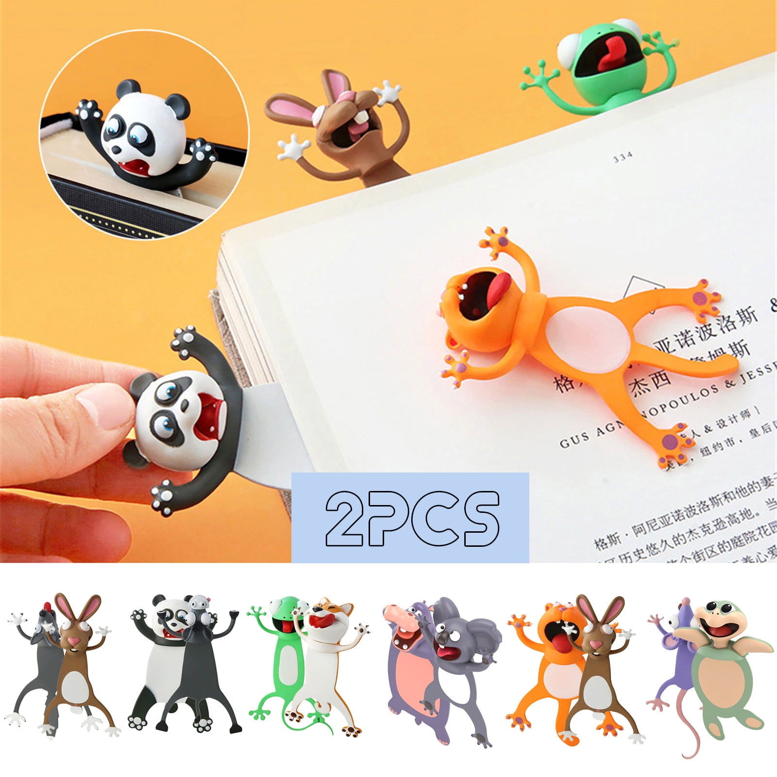 Closeout Deals! School Supplies Eguiwyn 3D Stereo Kawaii Cartoon Lovely Animal Bookmark Wacky ...