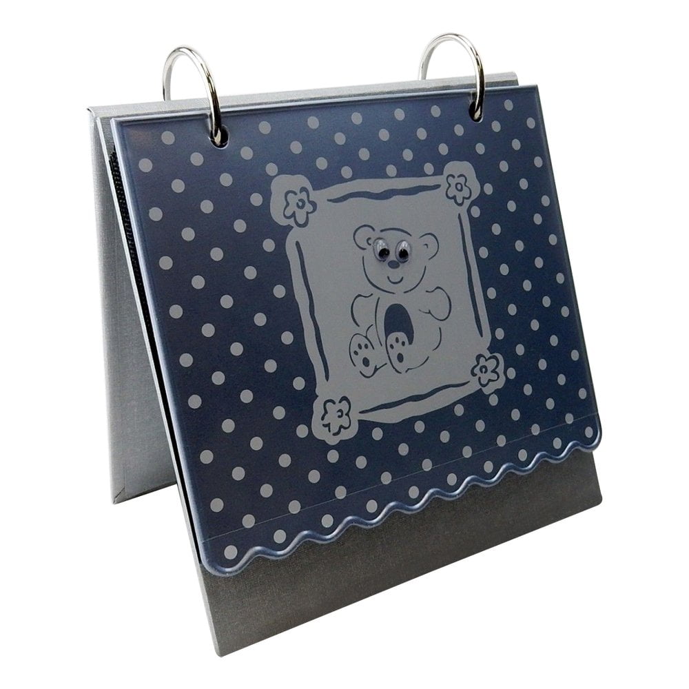 Silver Teddy Bear Easel Binder 4"x6" Photo Album for 36 Precious Memories - Closeout Services ...
