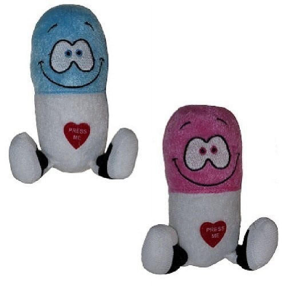 CloseoutZone Set/2 Giggling Happy Pills Plush Toys - Cute Animated ...