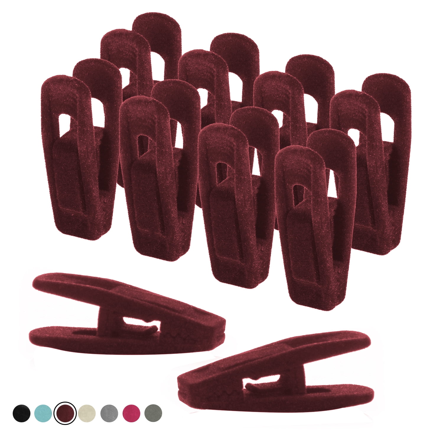 Closet Accessories Velvet Clips, Durable Plastic, Flocked Finish ...