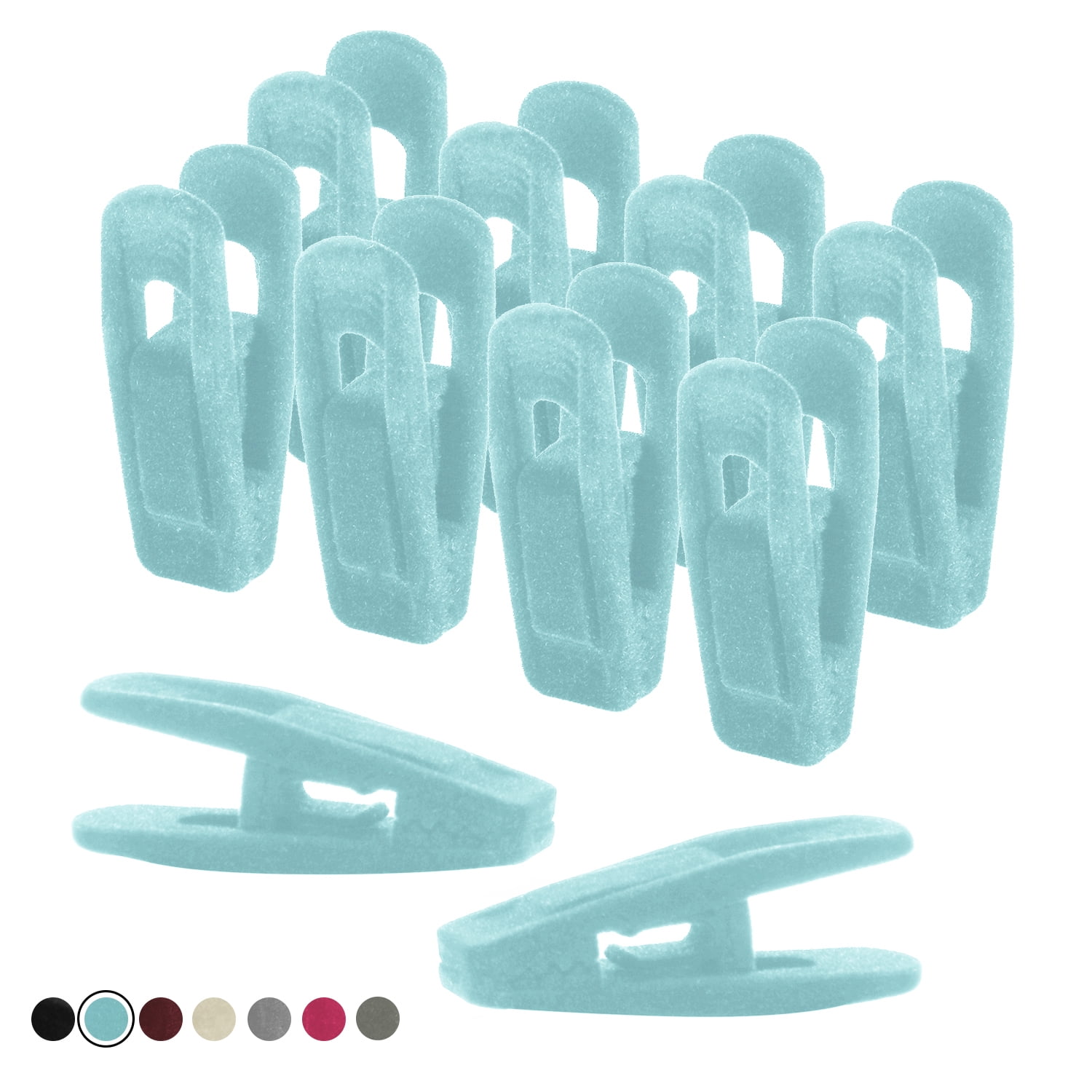 Closet Accessories Velvet Clips, Durable Material, 10 Pack, Blue Aqua ...