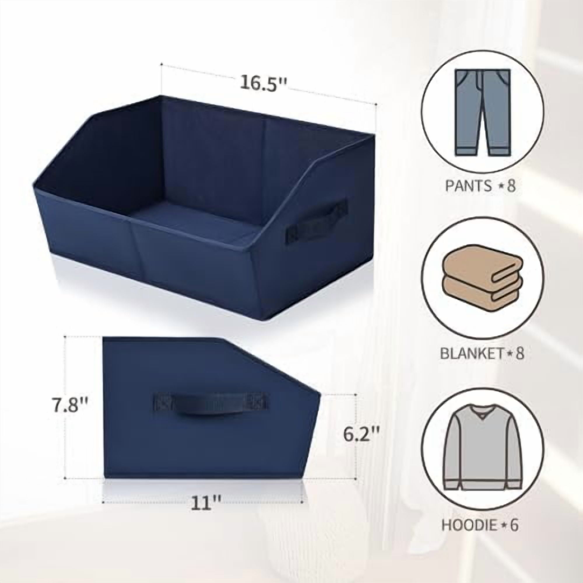 Closet Baskets for Shelves Trapezoid - Decorative Storage Baskets with ...