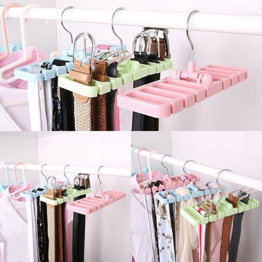 Closet Belt Storage Rack Rotating Hanger Wardrobe Scarf Tie Organizer ...