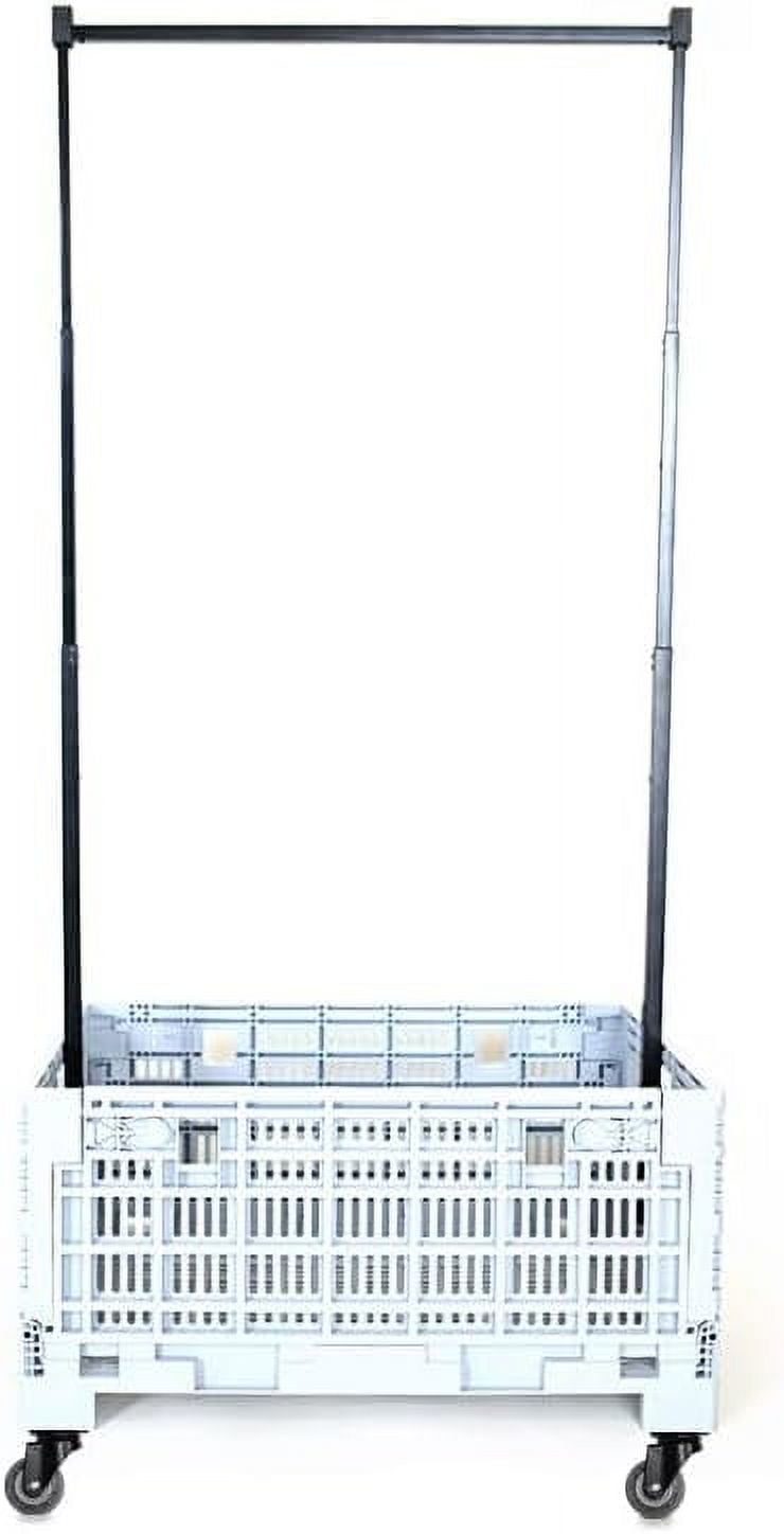 Closet Crate w/Wheels- Collapsible Garment Rack System for Closets, RV ...