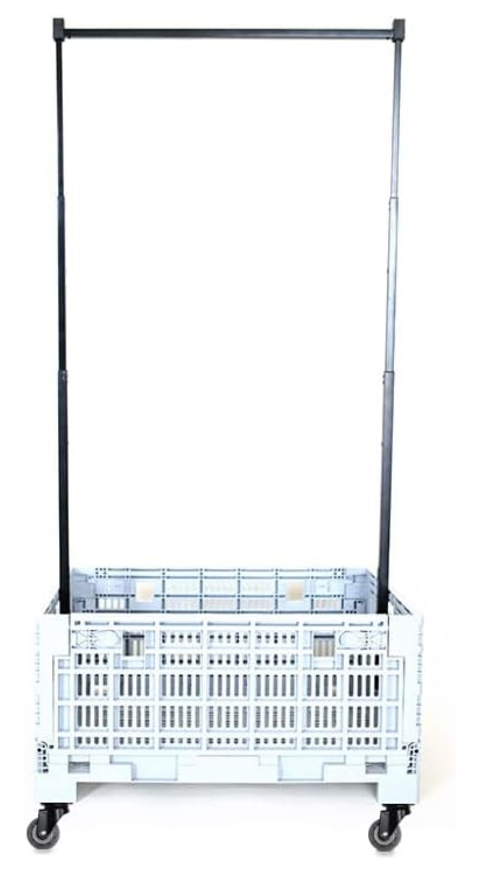 Closet Crate w/Wheels- Collapsible Garment Rack System for Closets, RV ...