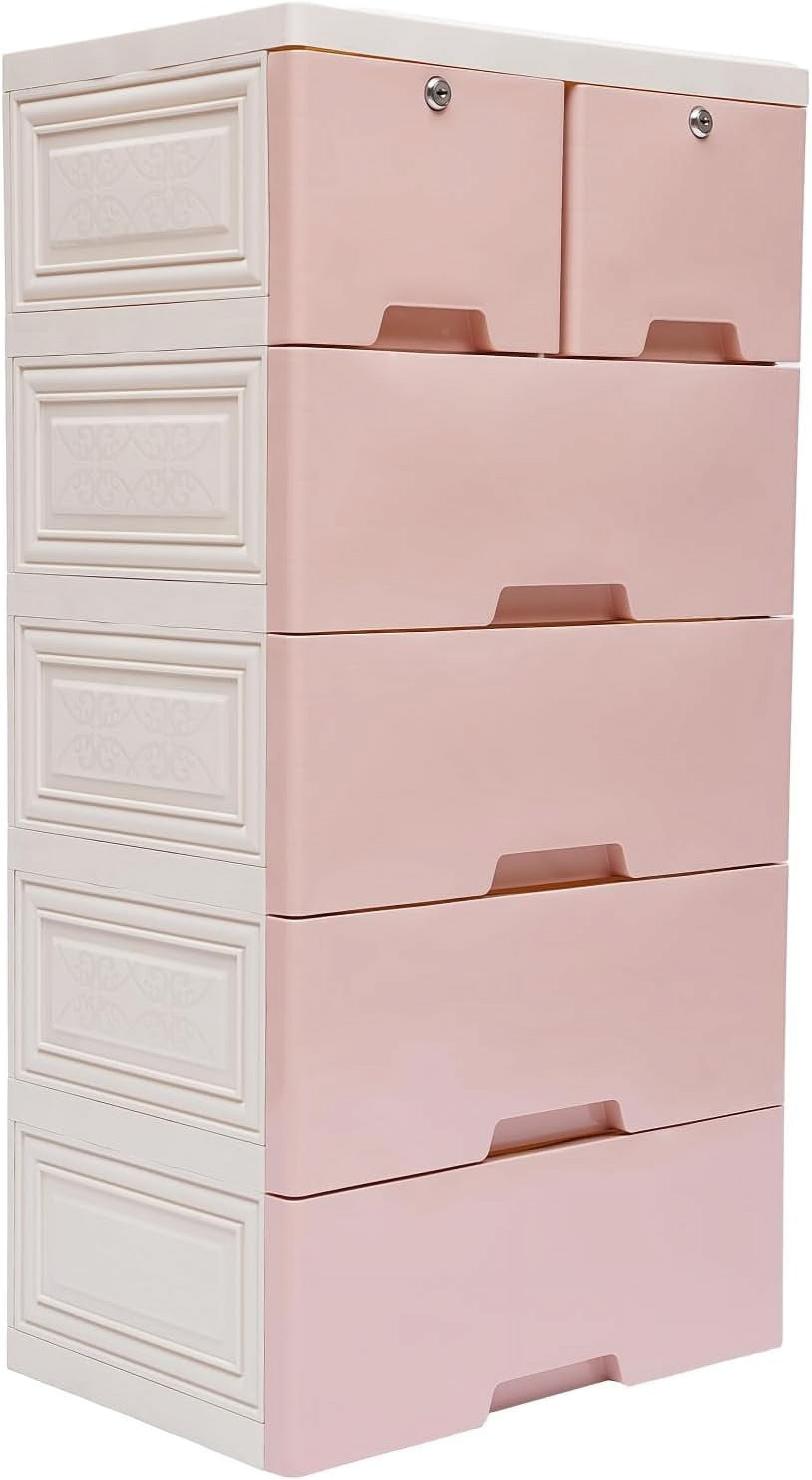Closet Dresser Organizer Storage with 6 Drawers, Plastic Cabinet ...