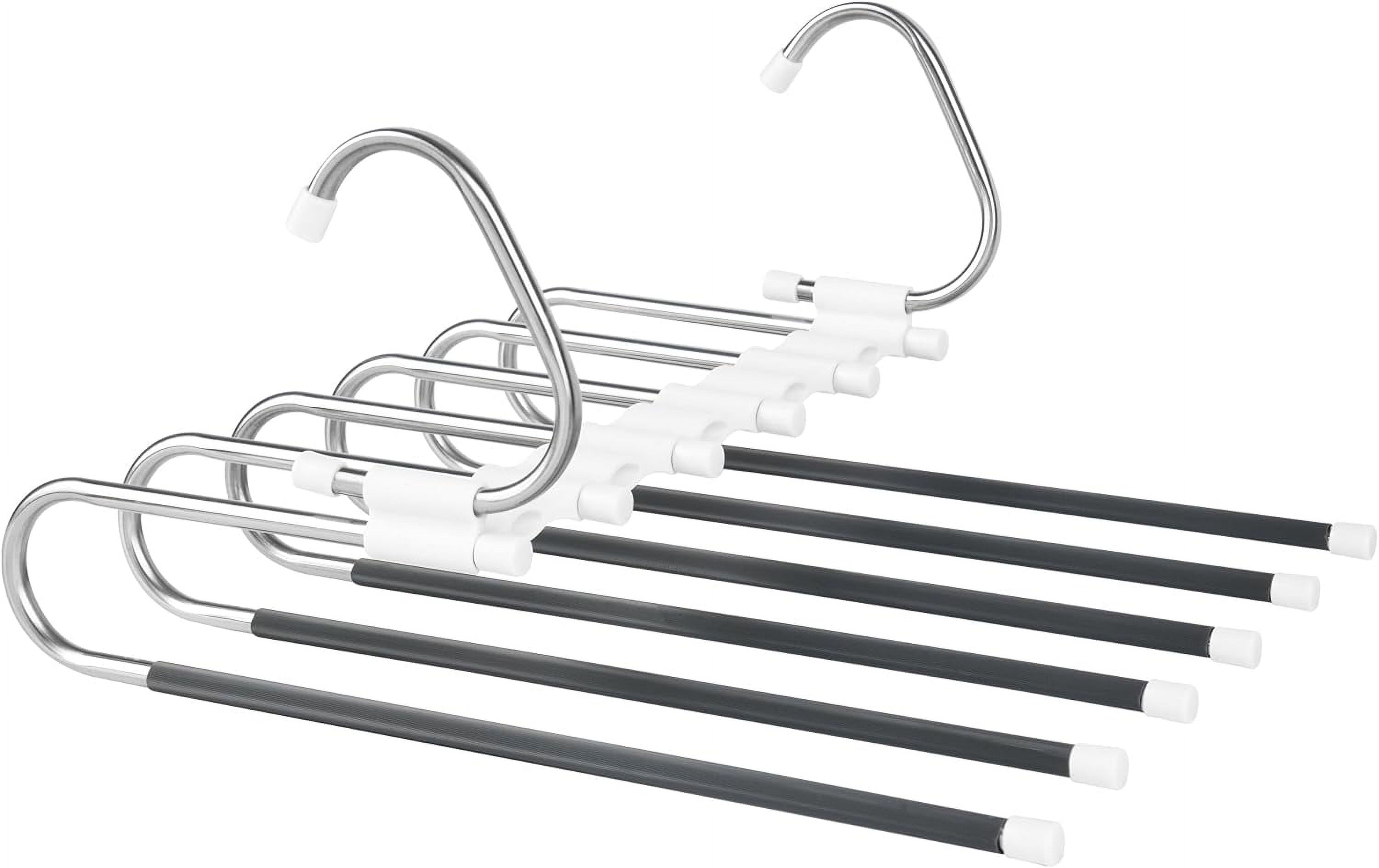 Closet Hangers Space Saver,Metal Pants Rack for Closet Organizers, Non ...