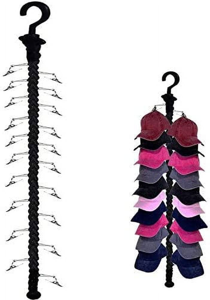 Pmsanzay Closet Hat Organizer, 20 Baseball Cap Holder, Adjustable Clips ...