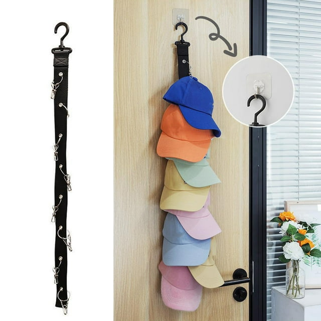 Closet Hanging Cap Organizer, Hat Storage Hangers for Baseball Caps ...