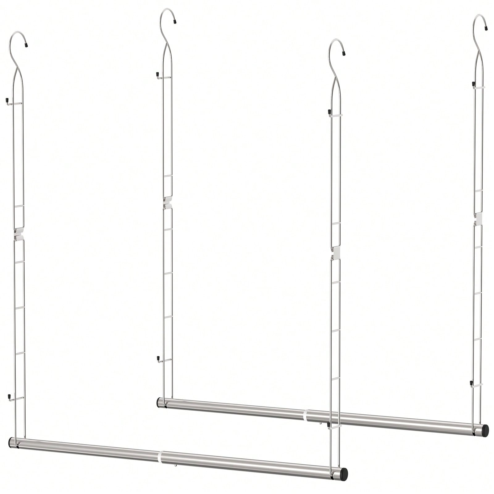 Closet Hanging Rod, Width And Height Adjustable Closet Extender Hanging ...