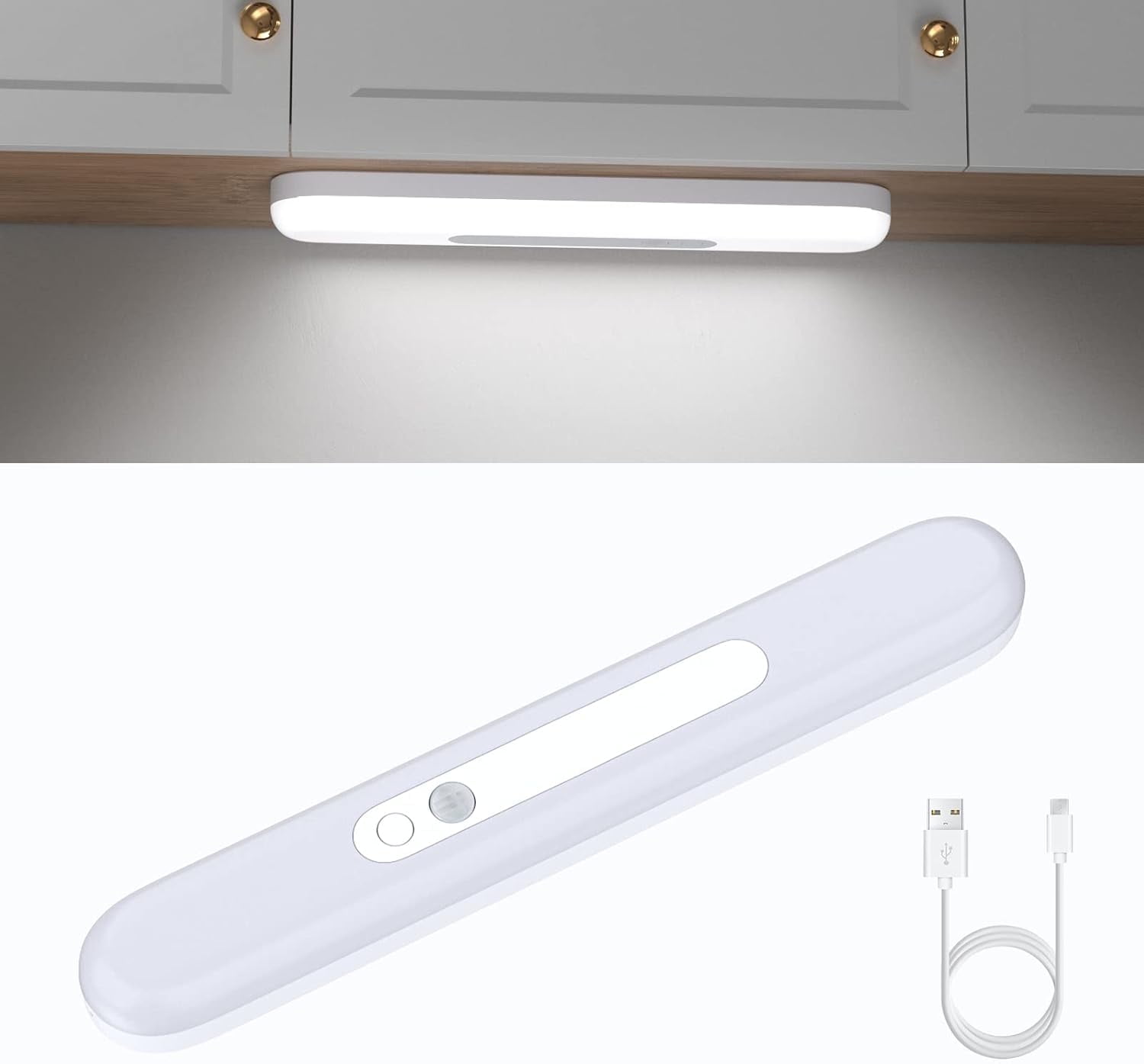 Closet Light, 59 LED Under Cabinet Rechargeable Light with Motion ...