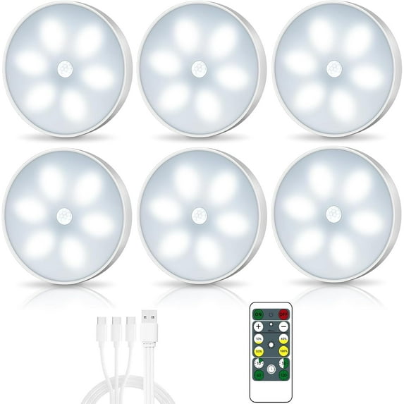 Closet Lights Motion Sensor Puck Light, Step Puck Lights,Dimmable Under ...