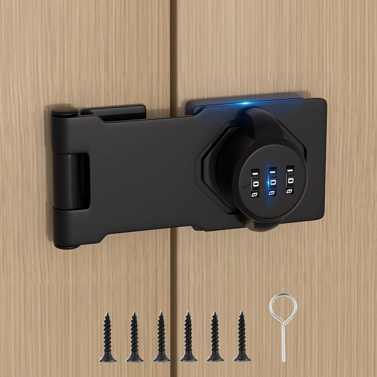 Closet Locks for Double Doors - Keyless Cabinet Lock with Code - 3 ...