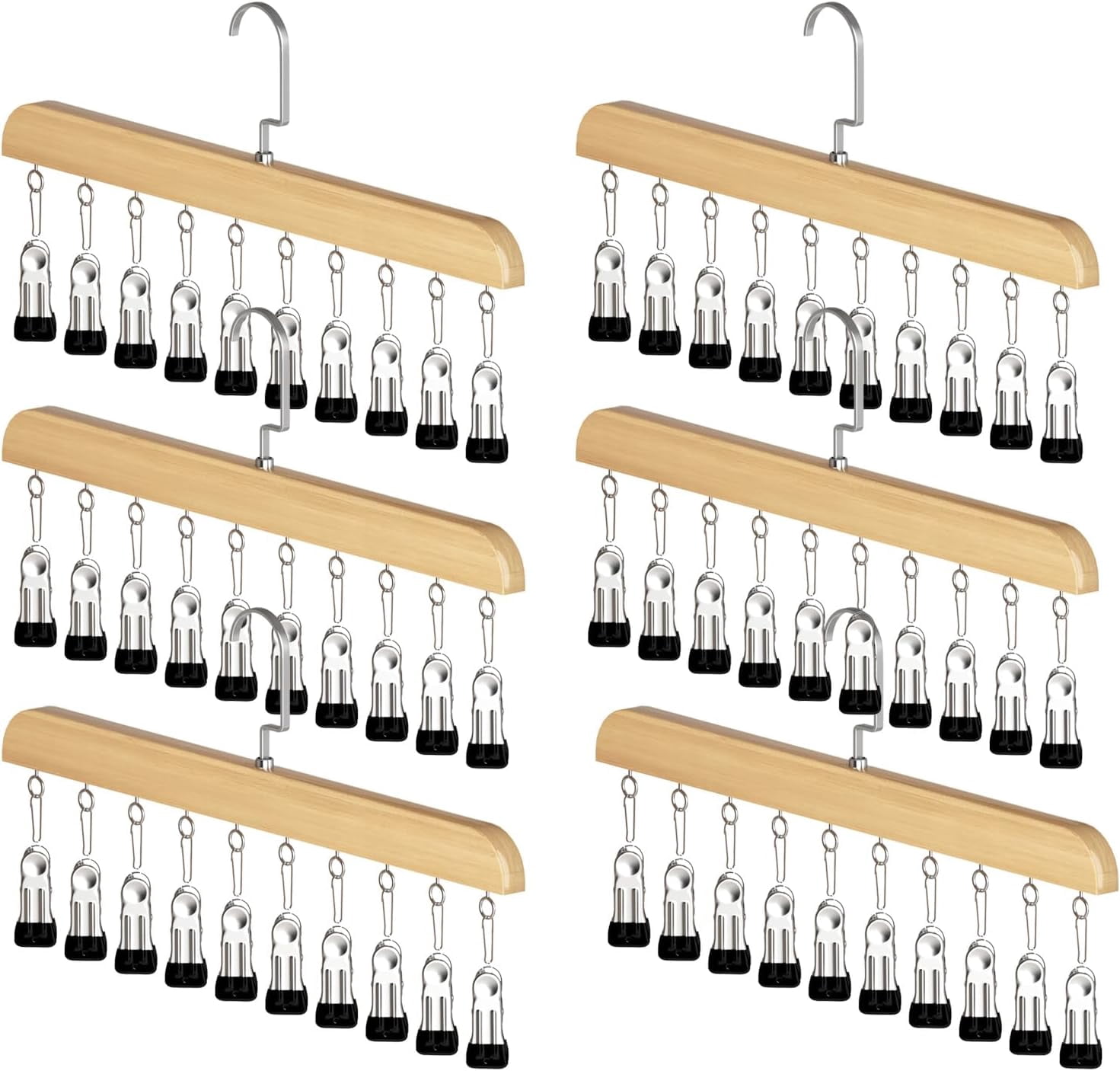 Closet Organizer with 10 Clips – Space Saving Hanging Closet Organizer ...