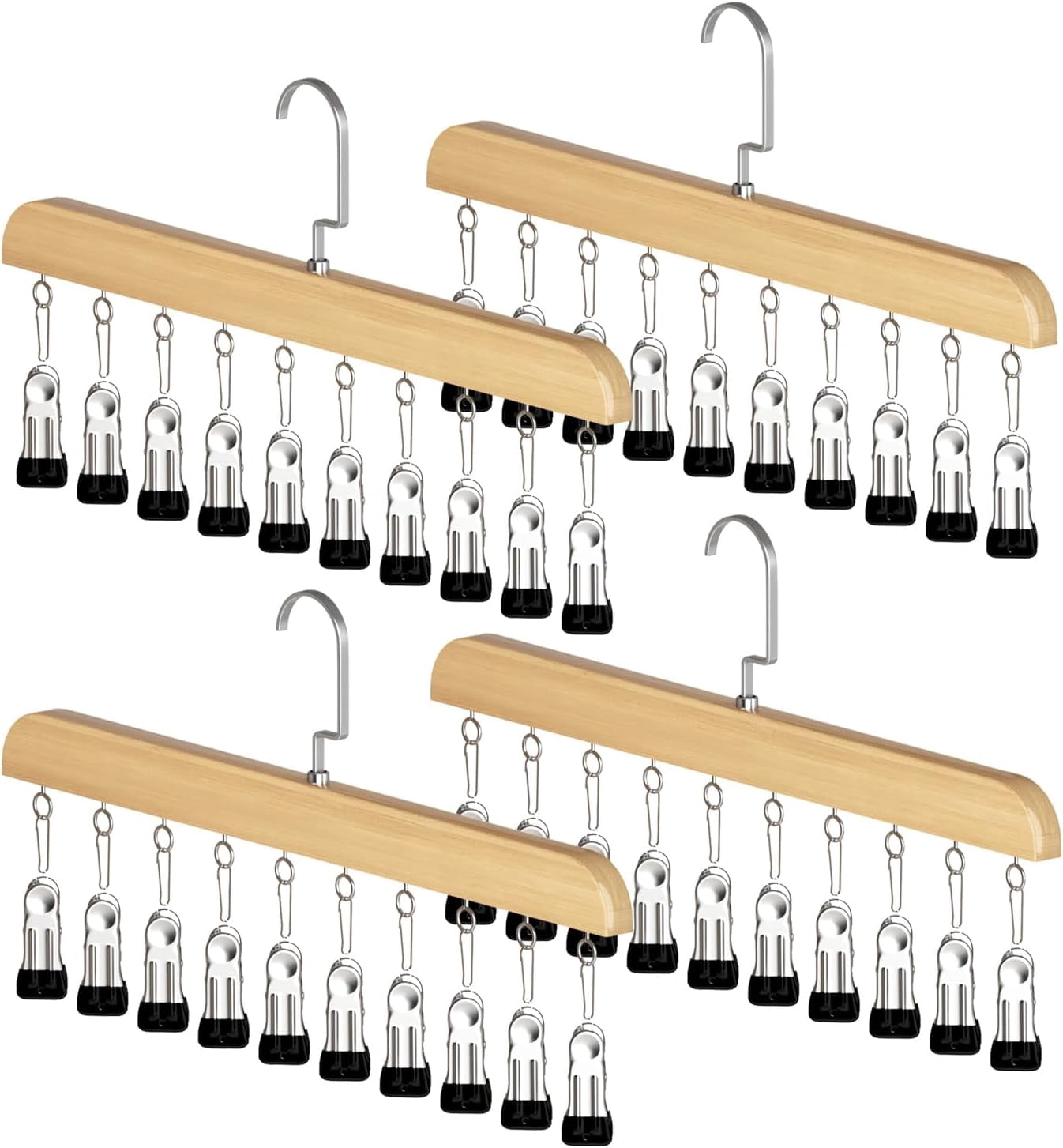 Closet Organizer with 10 Clips – Space Saving Hanging Closet Organizer ...