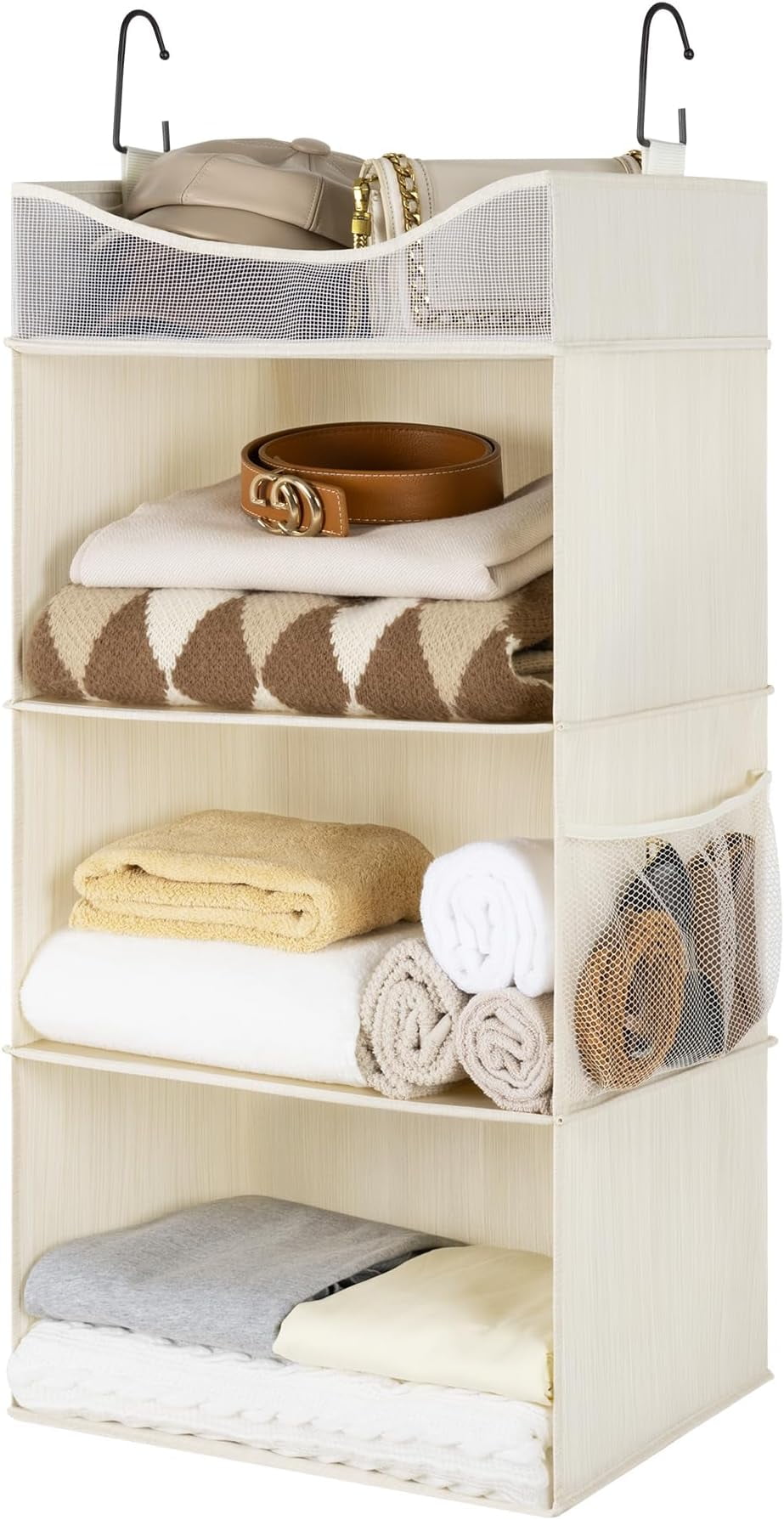 Closet Organizer, 3-Shelf Closet Shelves with Shelf, 15 3/4 "W x 12" D ...