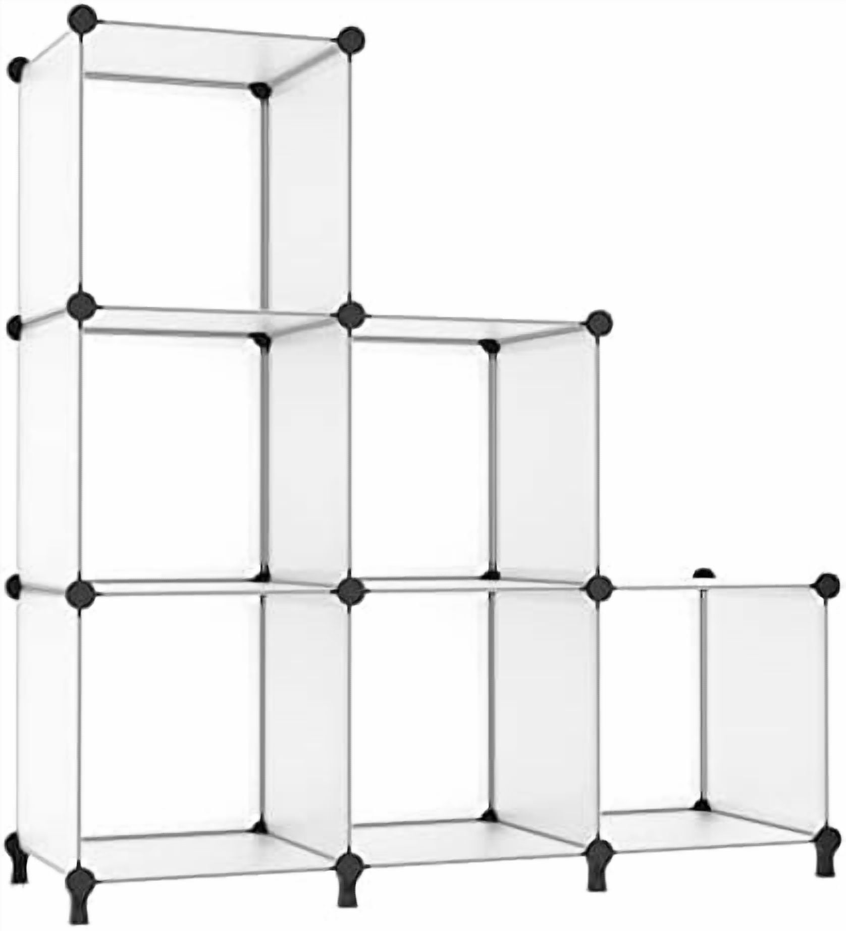 Closet Organizer 6 Cube Closet Storage Shelves DIY Stackable Clothes ...