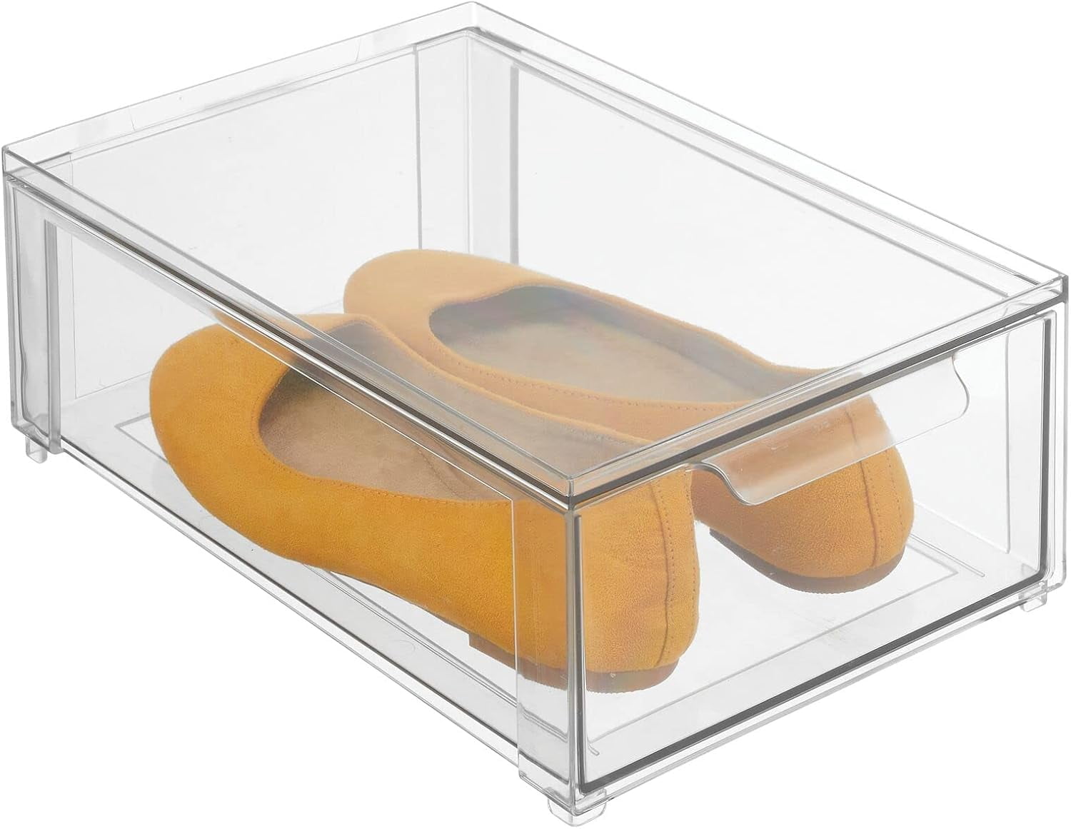 Closet Organizer Bin w/ Drawer - Shallow Stackable Storage for Closet ...