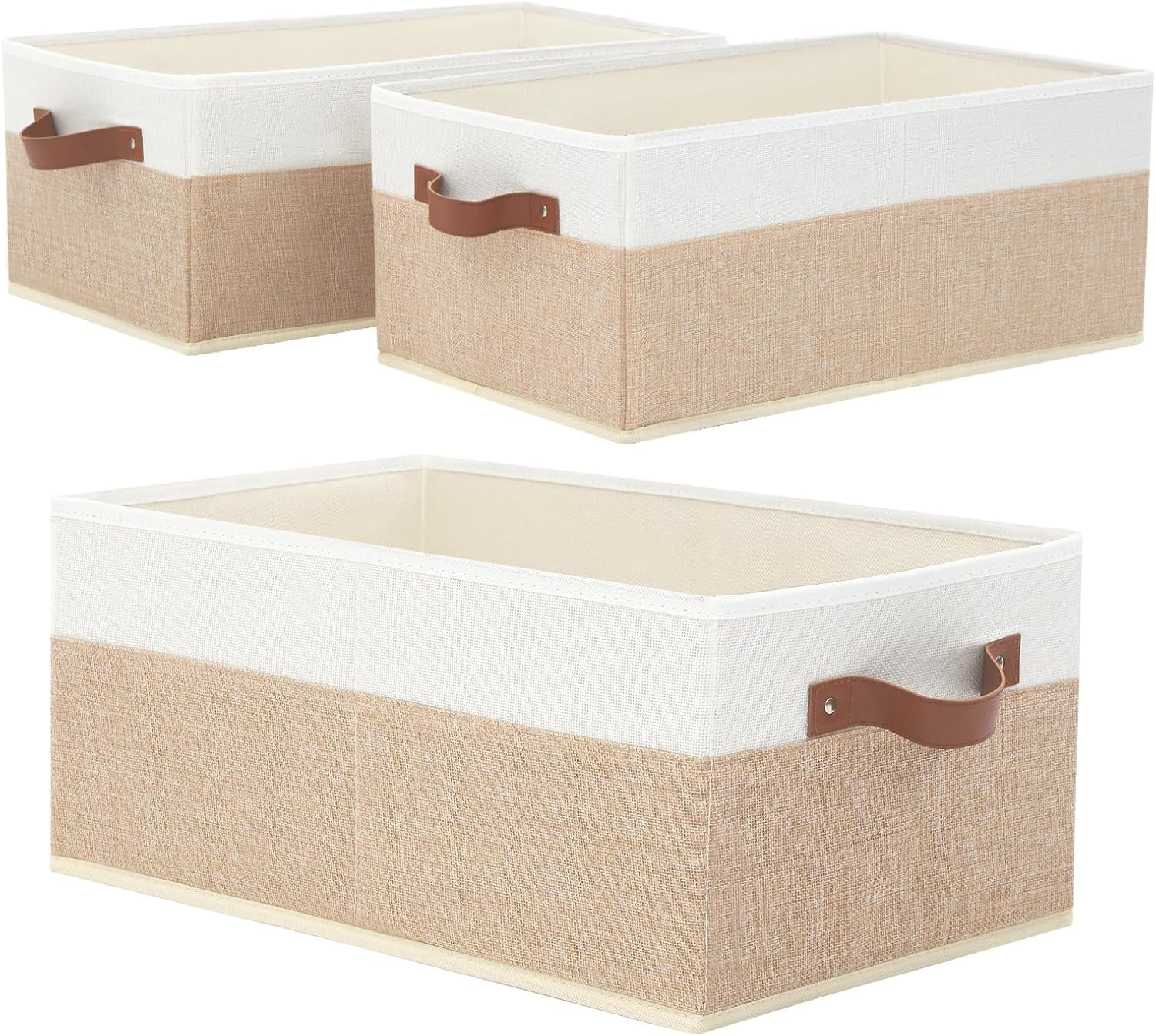 Closet Organizer Bins 3 Pack, Large Storage Bins for Shelves, Foldable ...