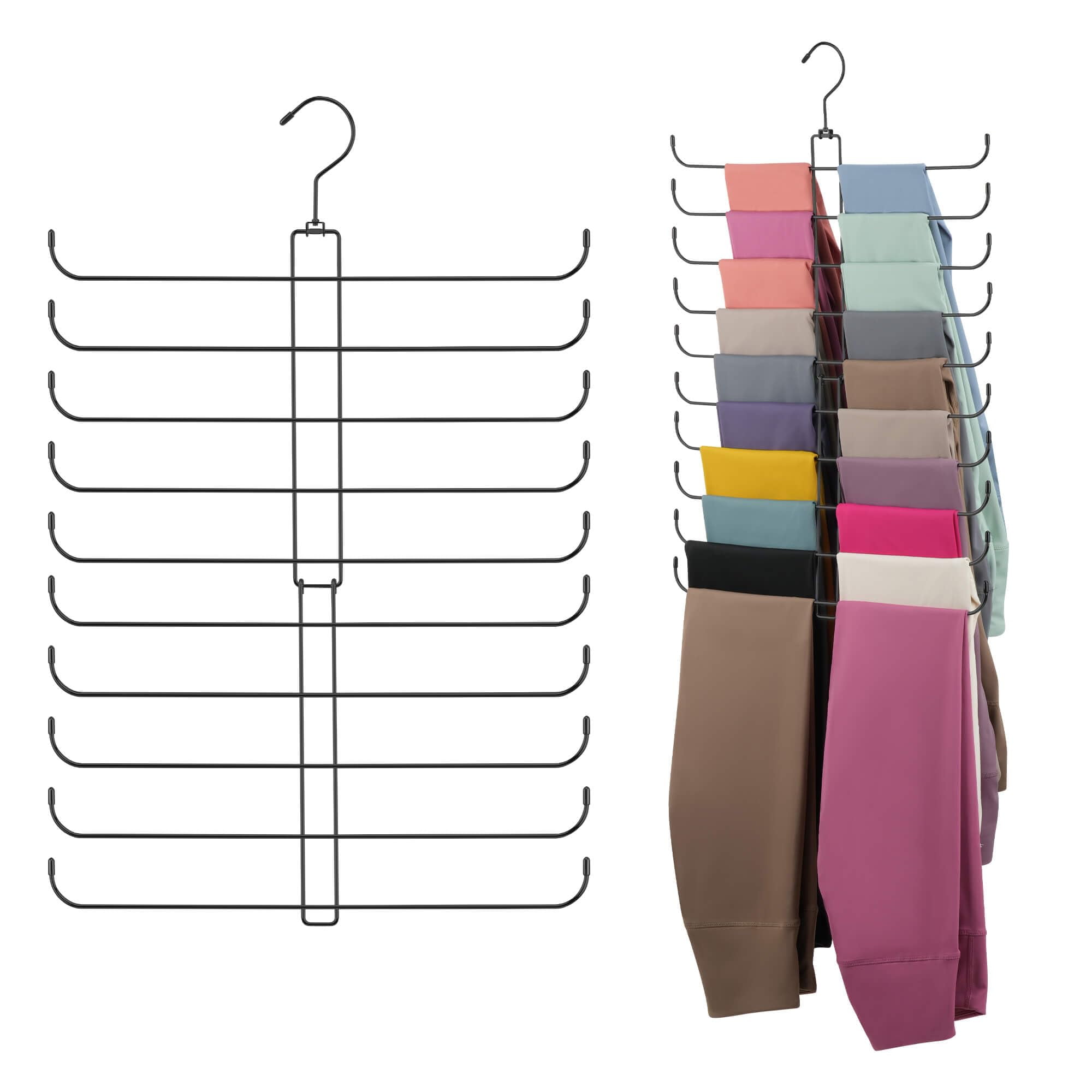 Rotatable Legging Organizer for Closet Storage, 2 Pack Yoga Pants ...