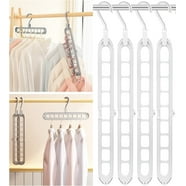 4 Pack Magic Space Saving Clothes Hangers Multifunctional Smart Closet ...