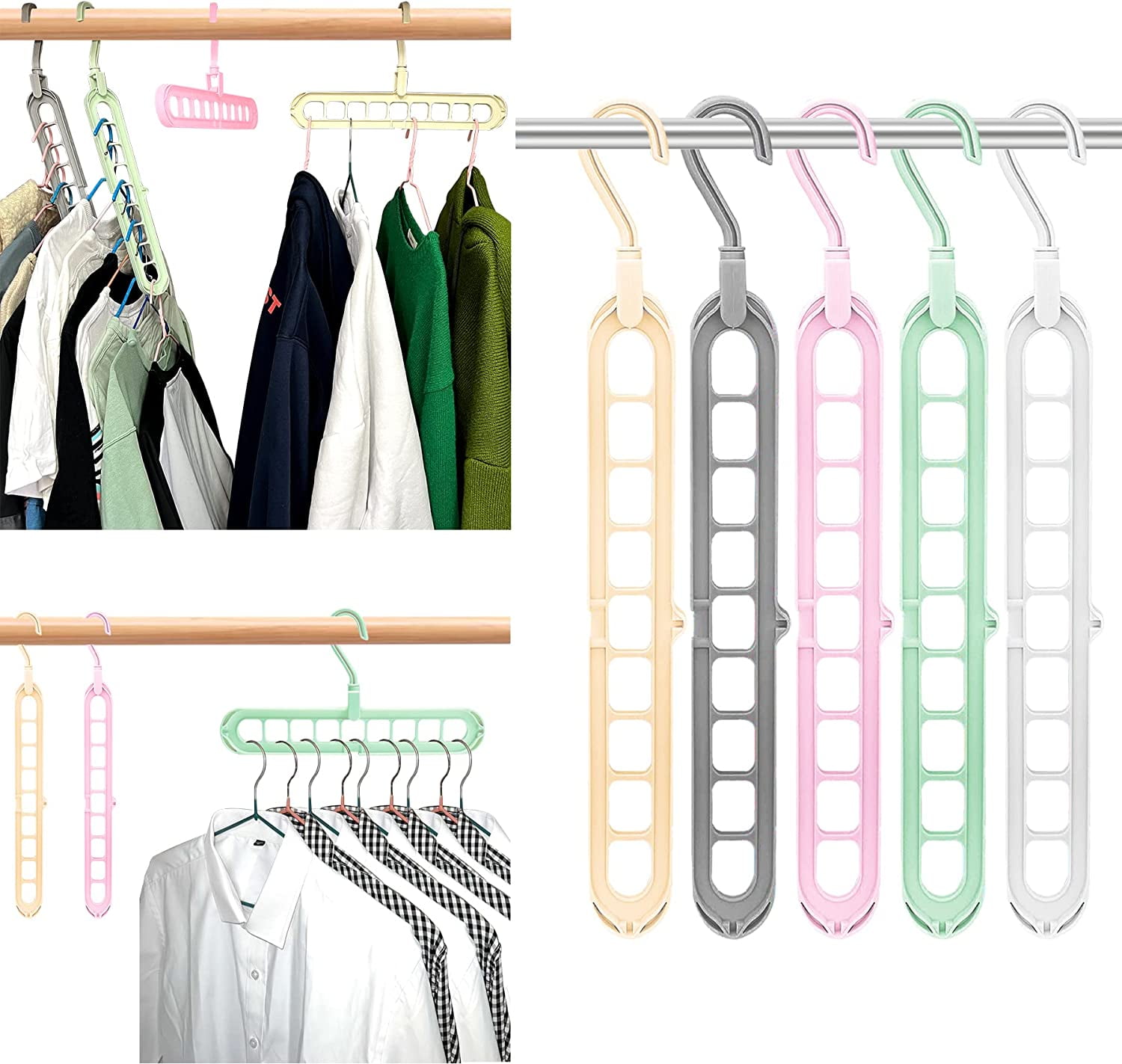 Closet Organizer and Storage, 5 Pack Multifunction Sturdy Closet ...