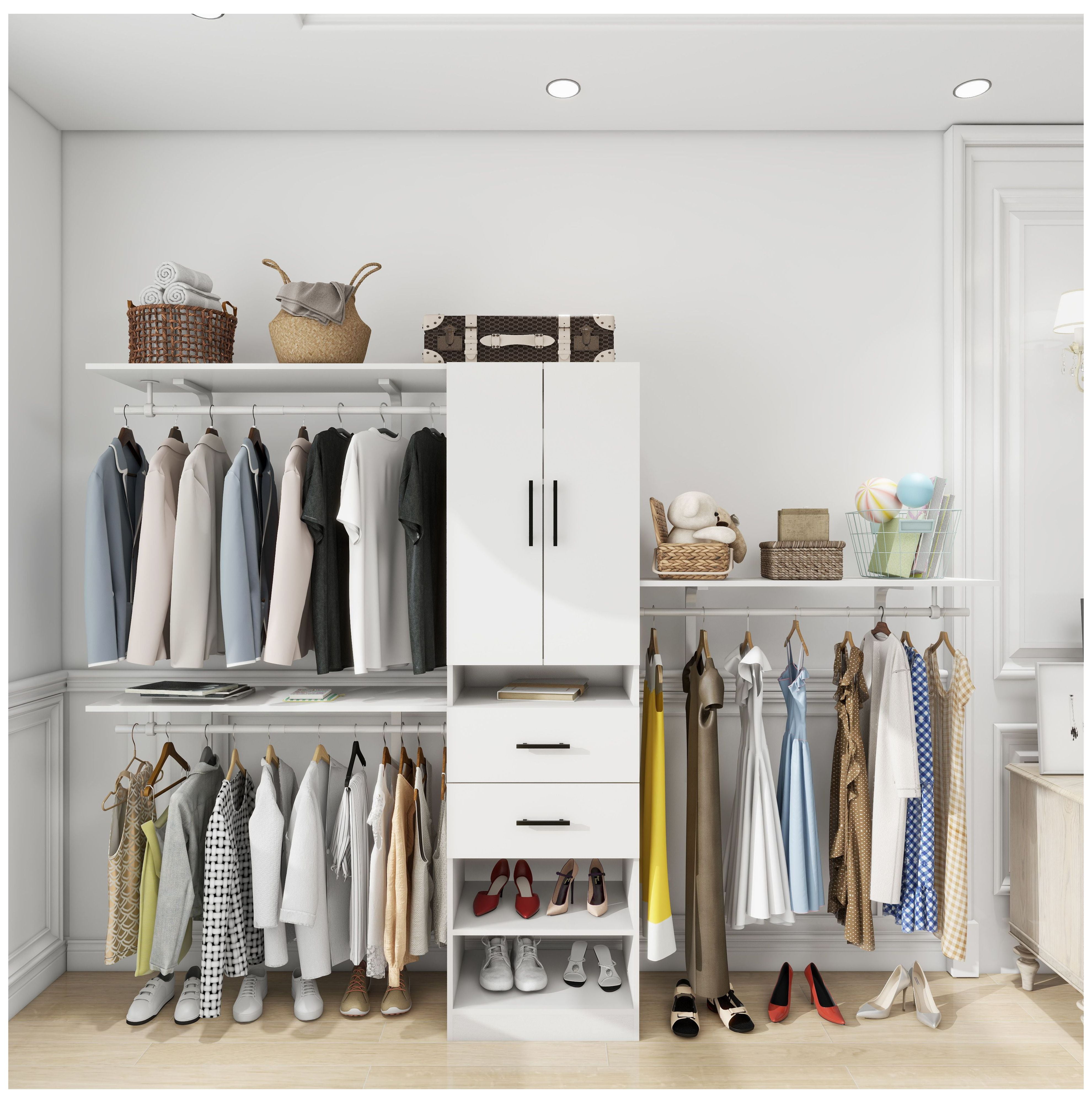 Closet Organizer System, Closet Organizers with Clothing Racks for ...