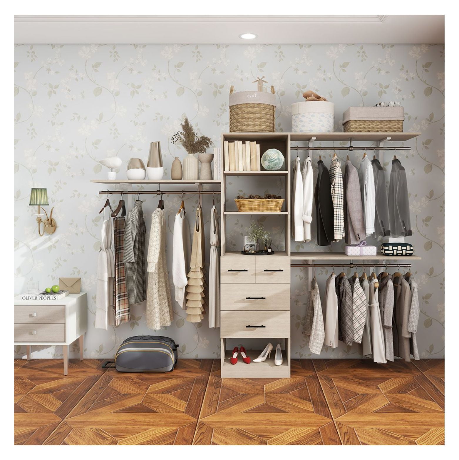Closet Organizer System, Closet Organizers with Clothing Racks for ...