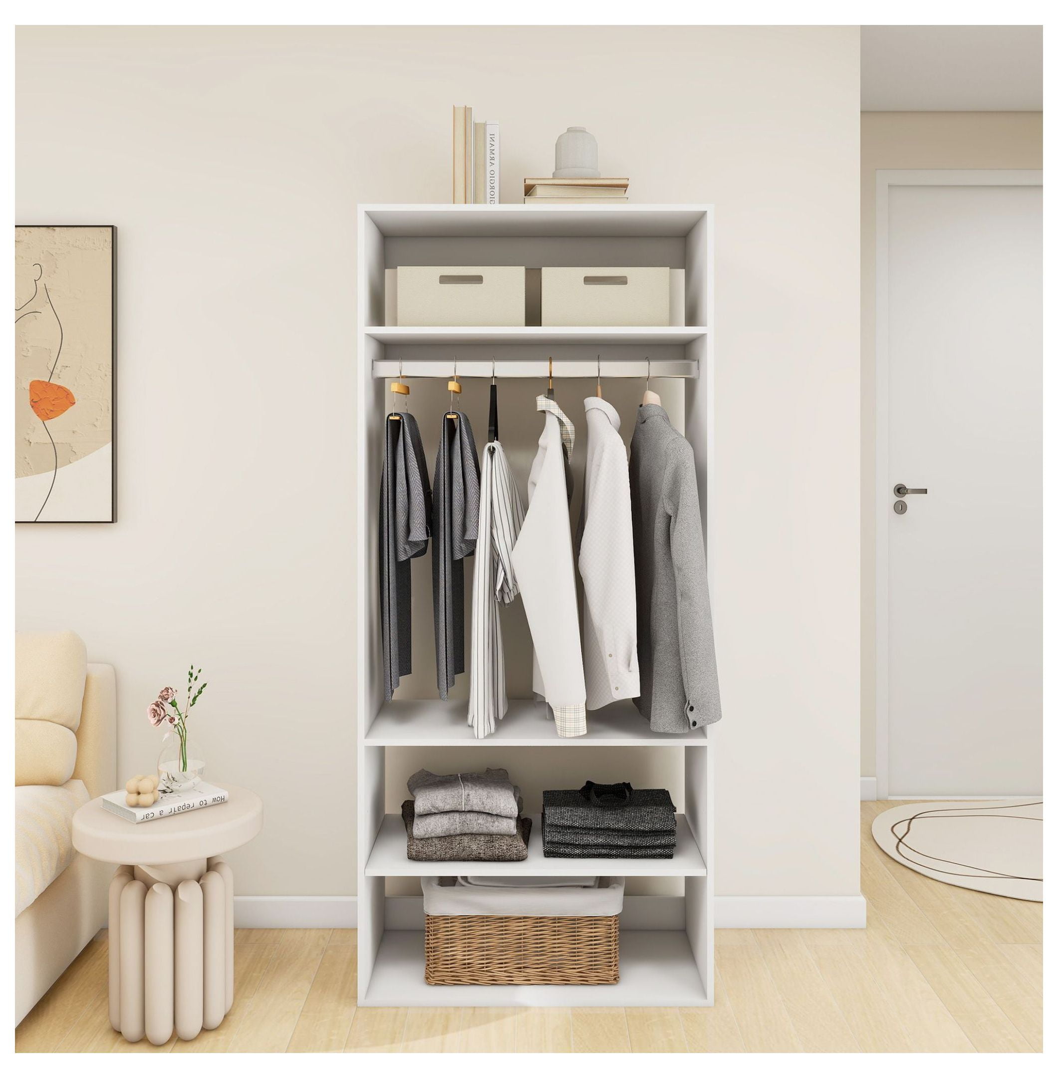 Closet Organizer System Modular: Modern Closet Shelves Wall Mounted or ...