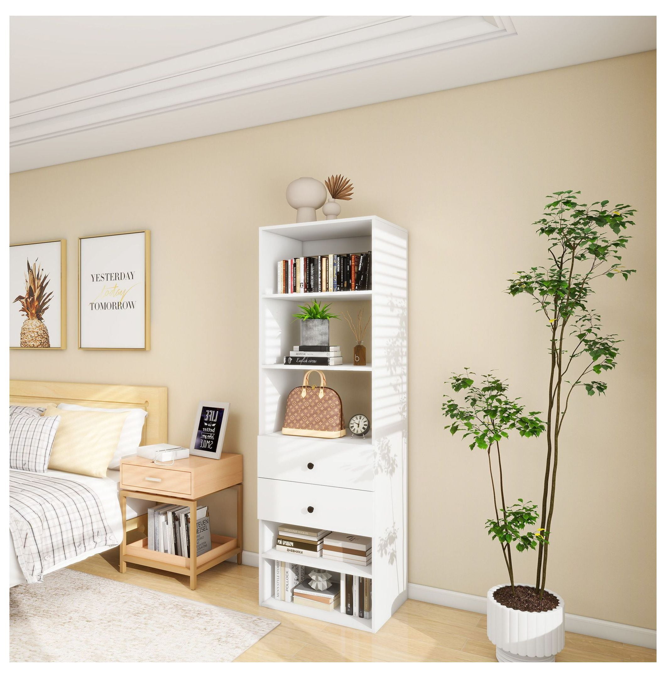 Closet Organizer System Modular: Modern Closet Shelves Wall Mounted or ...