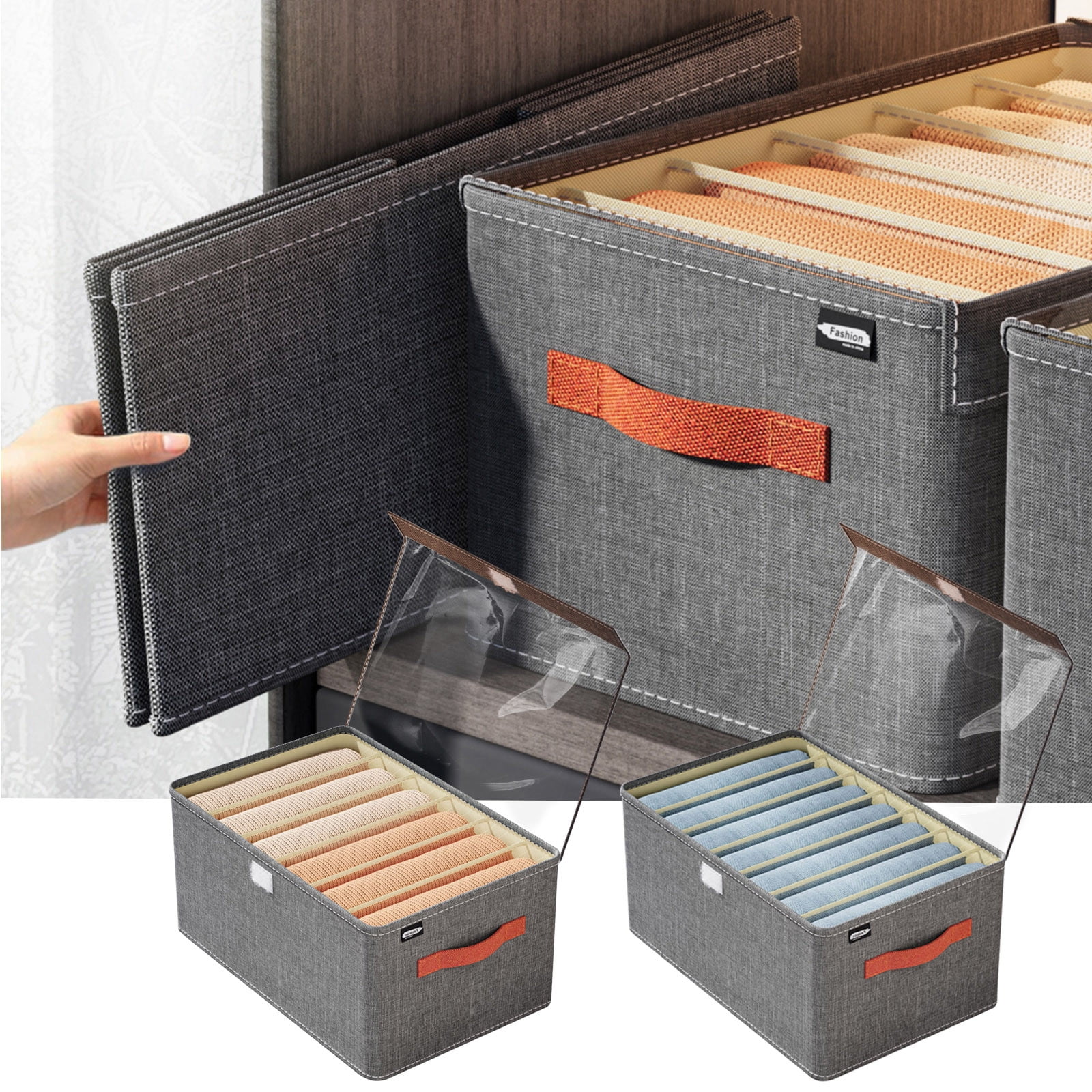 Closet Organizer, Wardrobe Storage, Multiple Compartments + Foldable ...