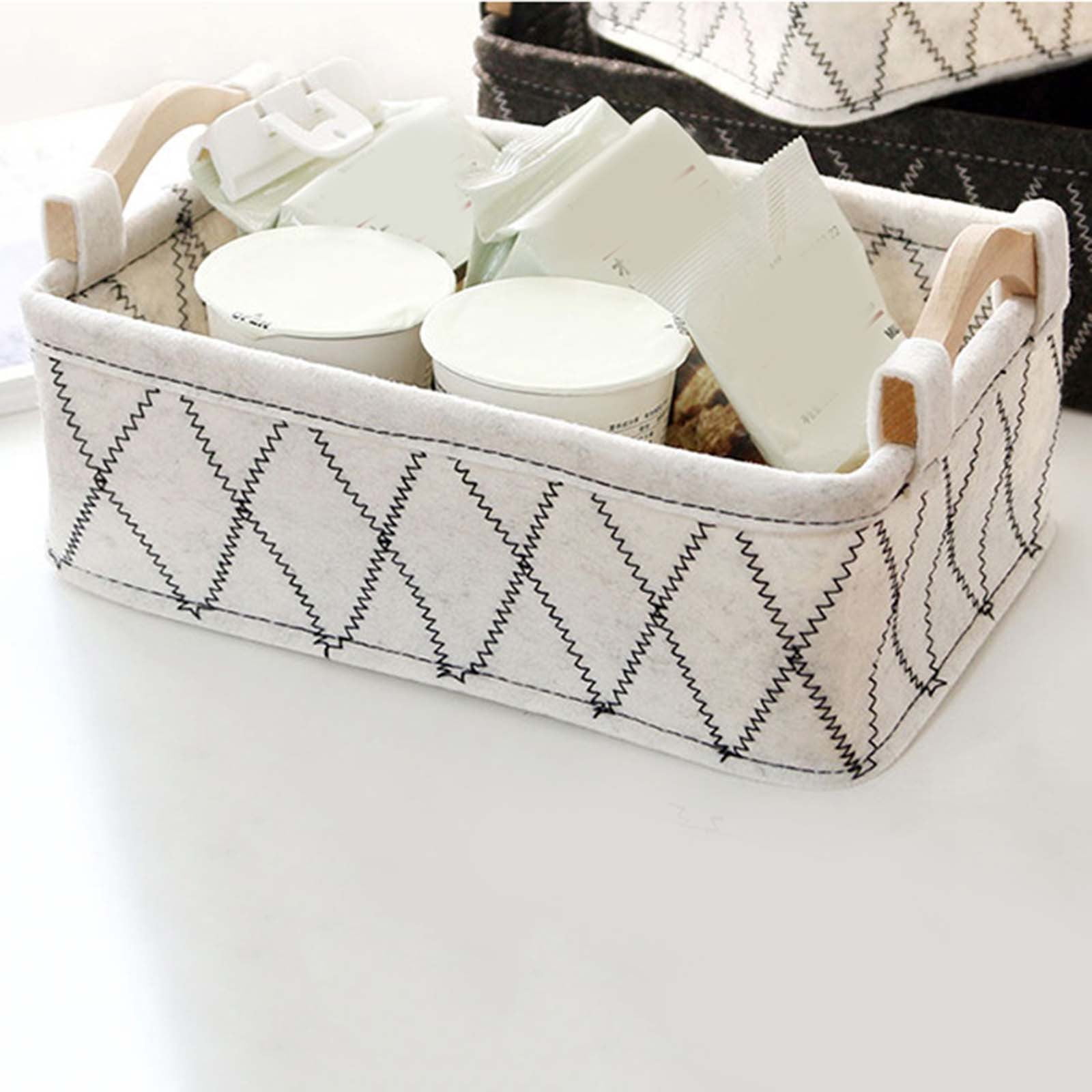 Closet Organizer With Handle Cloth Foldable Storage Baskets Cloth Box ...