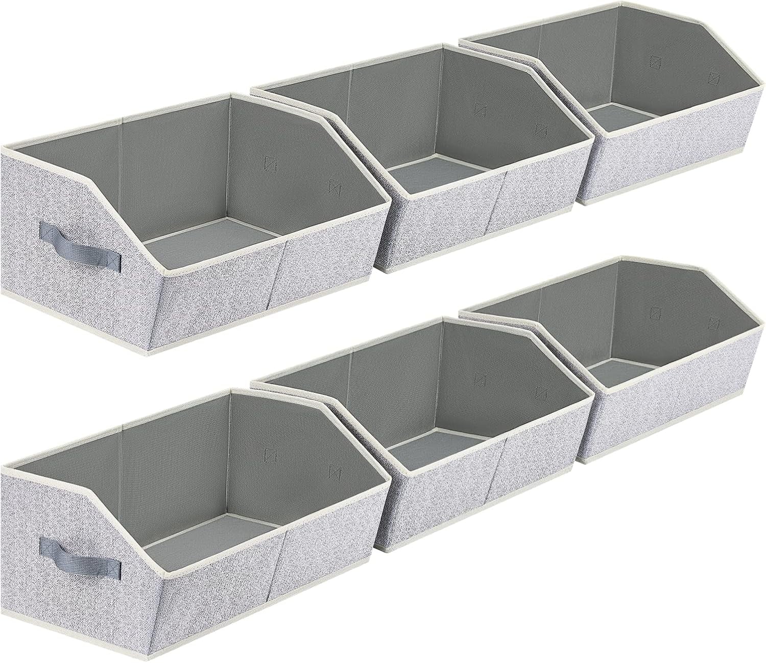 Closet Organizers Bins 6 Packs - Large Closet Shelf Organizer with ...