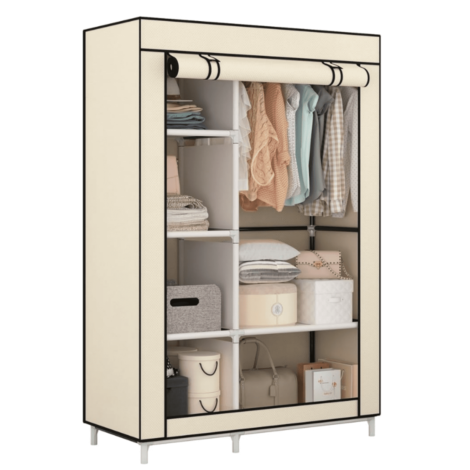Closet Organizers, Clothing Storage, Wardrobe with 6 Shelves and ...