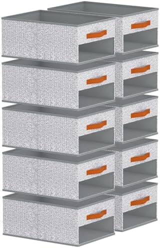 Closet Organizers and Storage - 10 Pack Storage Bins Baskets for ...