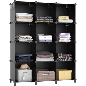Furinno Reed 4-Tier Multipurpose Open Shelf Clothing & Closet Storage ...